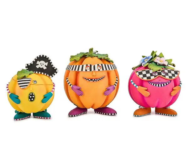 MACKENZIE-CHILDS Mini Pumpkins, Set Of 3