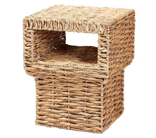 BALI & PARI Raziel Natural Seagrass End Table