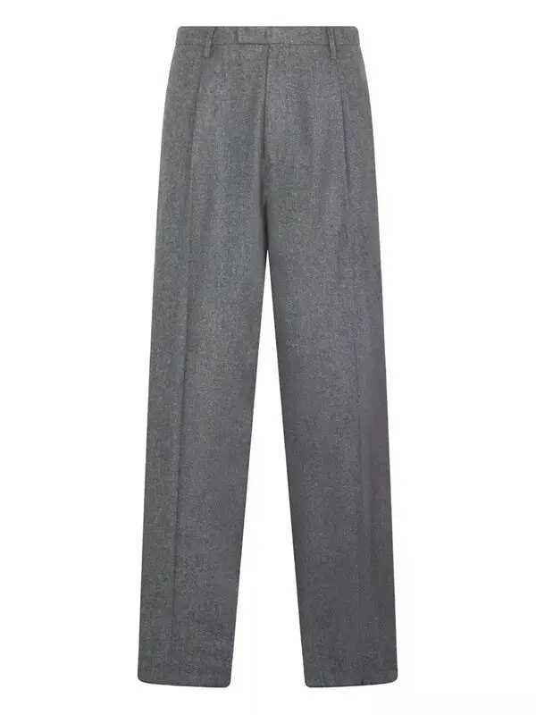 Boglioli Pleated Wool Trousers - Grey