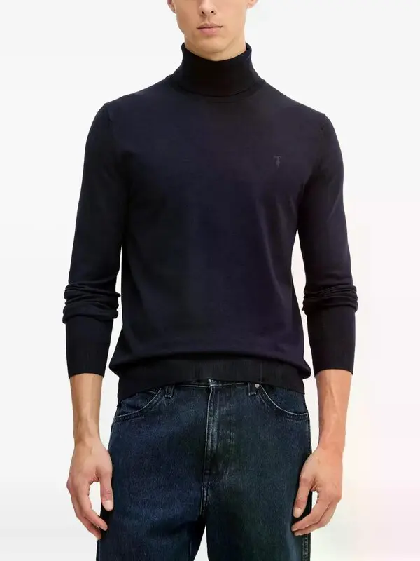 TRUSSARDI Embroidered Roll Neck Sweater