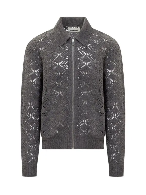 JIL SANDER Embroidered Knitted Jacket