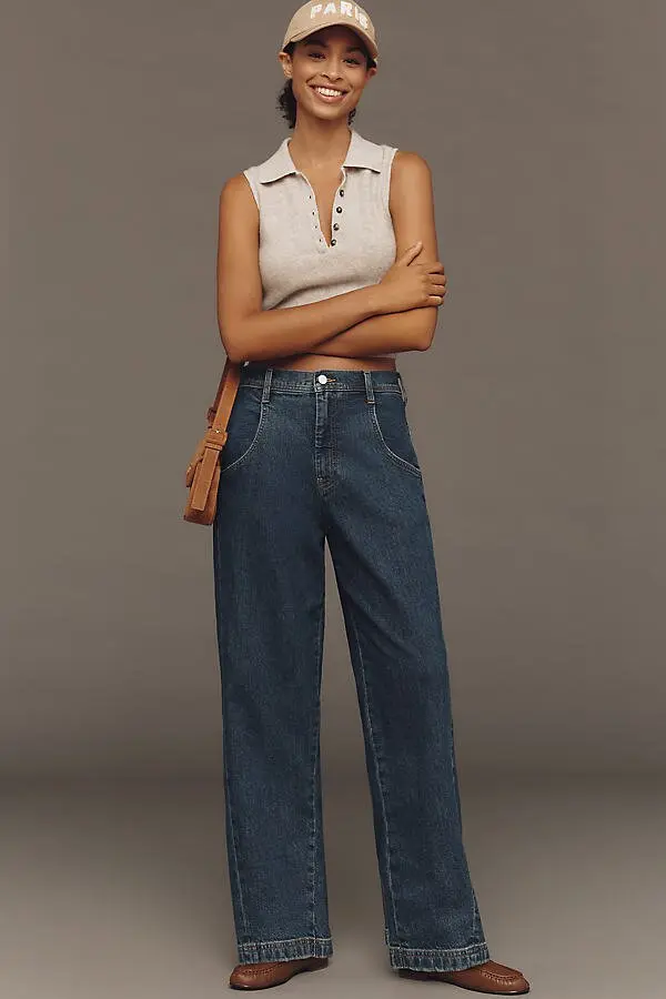 PILCRO Slouchy High-rise Tapered Jeans