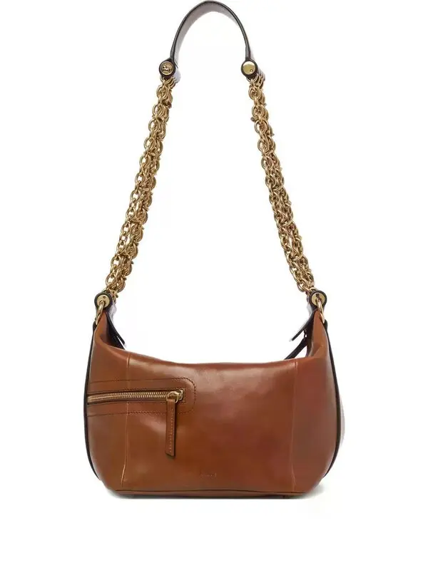 Chloé Chain-trimmed Leather Shoulder Bag