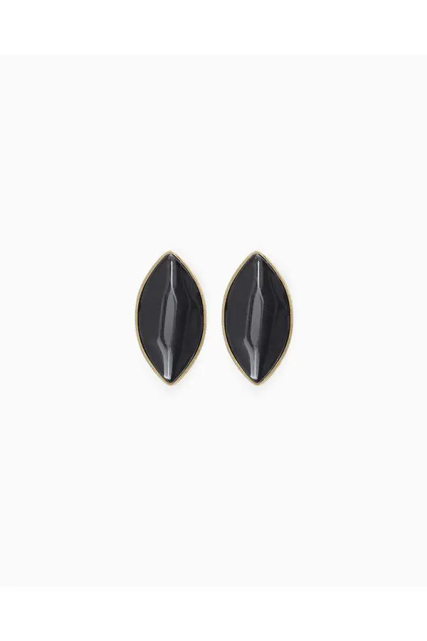Giorgio Armani Clip On Earrings With Transparent Element