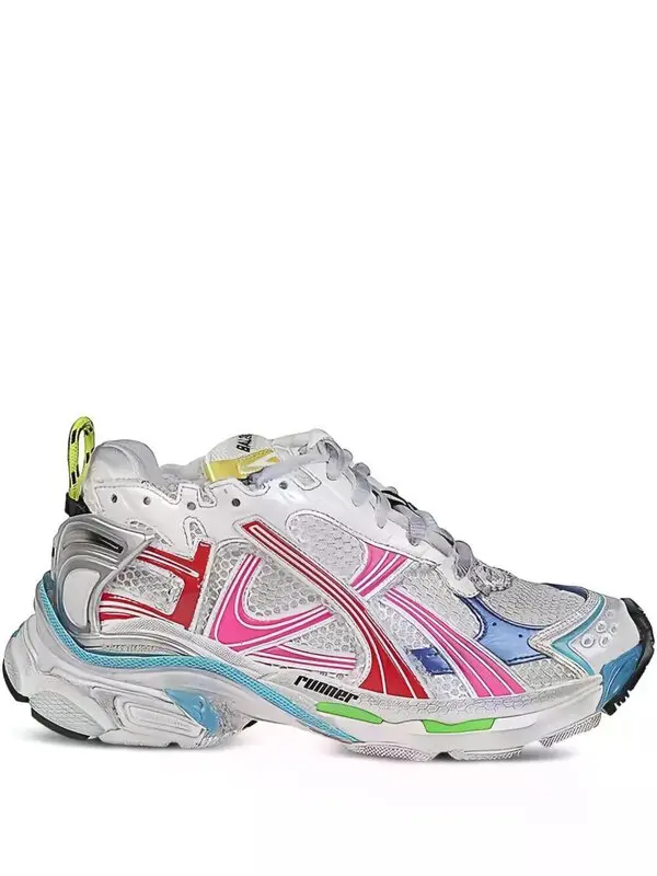Balenciaga Mesh Panelled Runner Sneakers - White