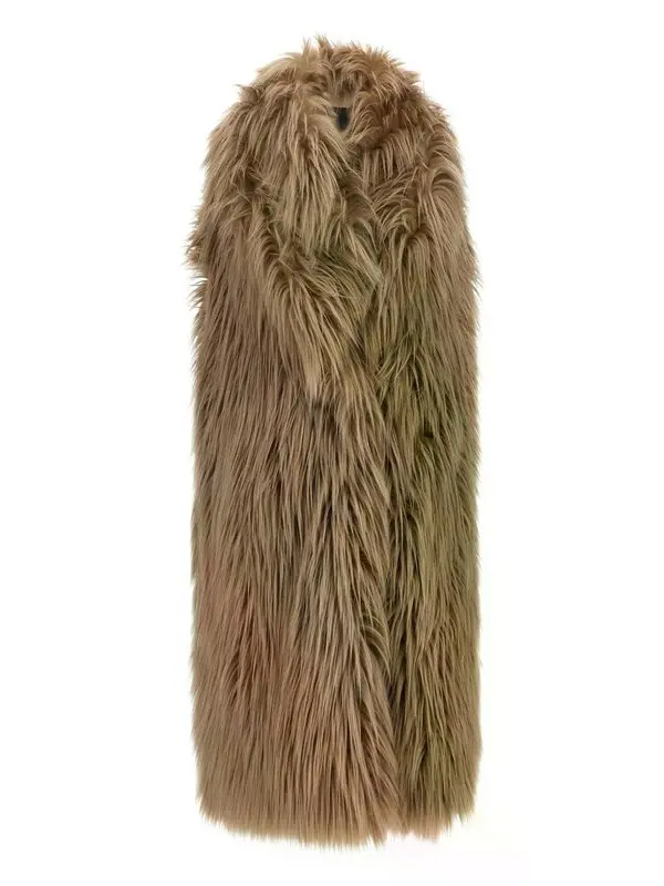 B&B COUTURE Long-haired Sleeveless Vest - Neutrals