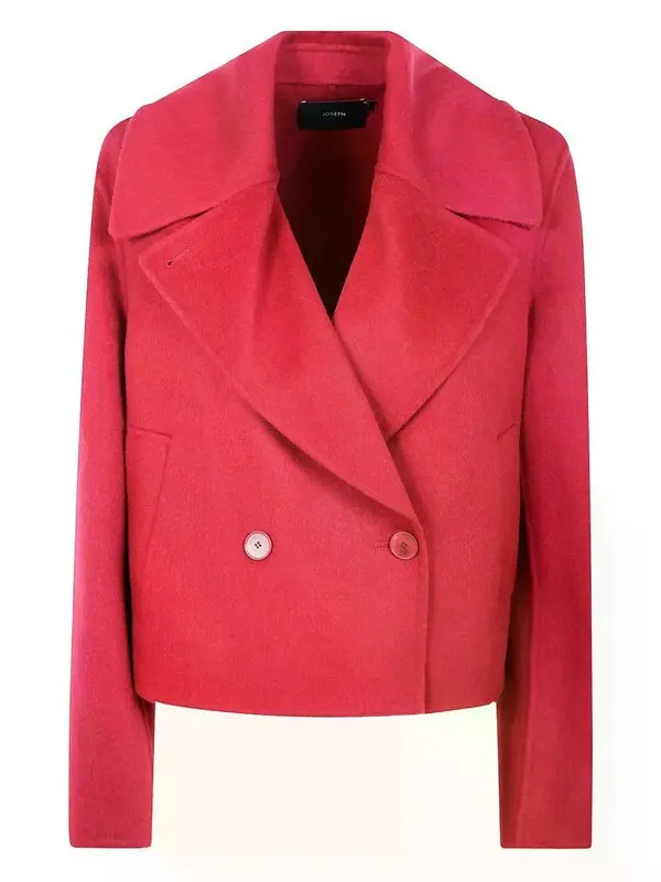 JOSEPH Wool Double-breasted Jacket - Red