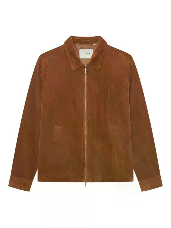 LES DEUX Corduroy Zip-front Overshirt
