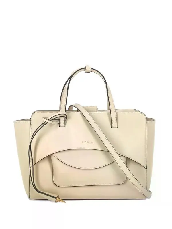 HIDESINS Curved-pocket Leather Tote Bag