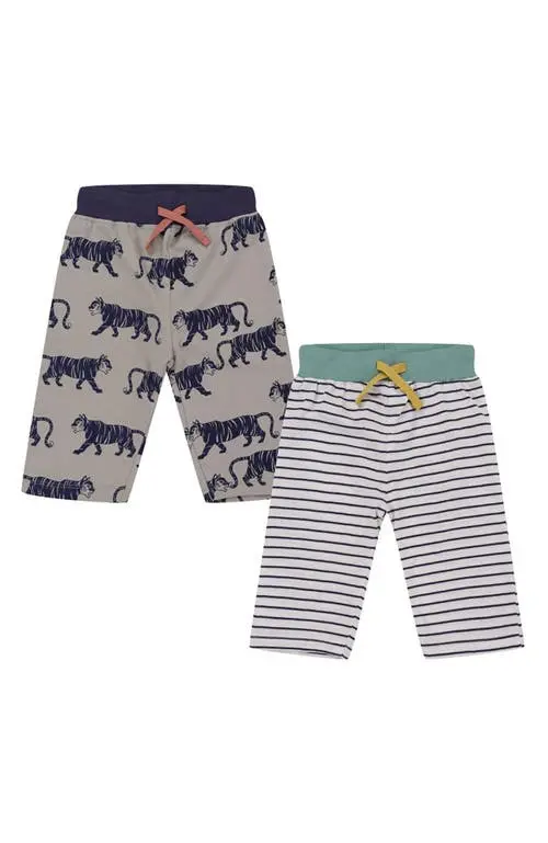 LILLY + SID Organic Cotton Tiger And Stripe Shorts 2-pack