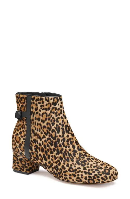 Johnston & Murphy Sienna Belted Bootie - Leopard Haircalf