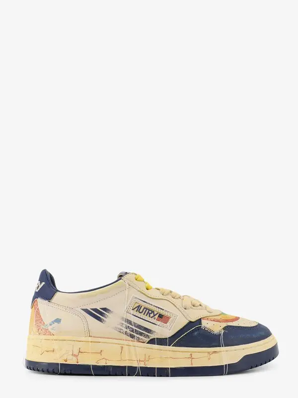 AUTRY Super Vintage Leather Low-top Sneakers - Blue