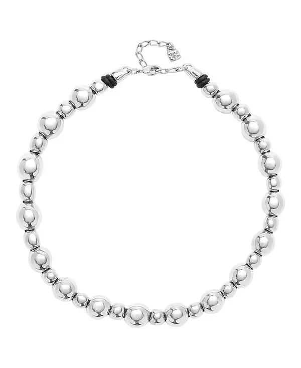UNODE50 Polished Bead Necklace - Silver