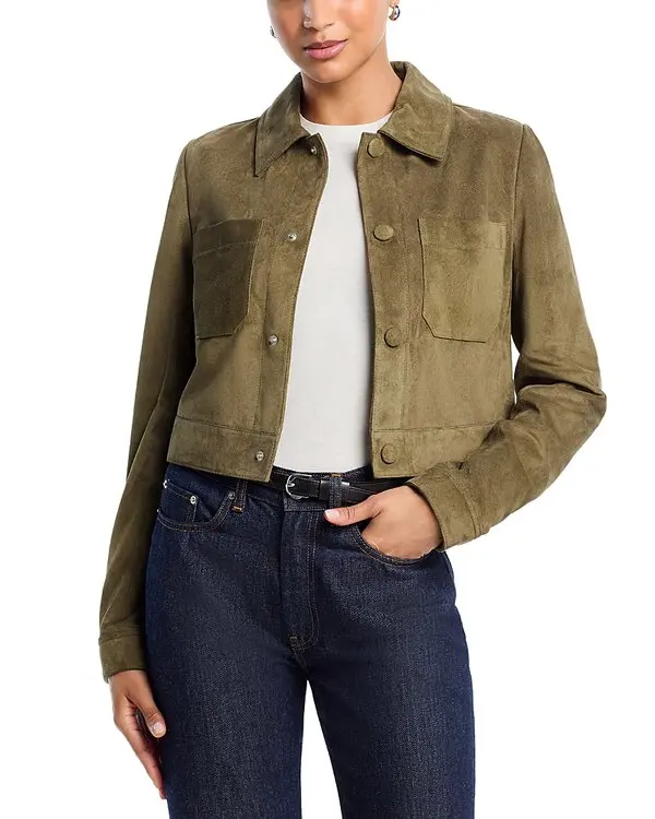 FRAME The Small Suede Jacket - Cypress
