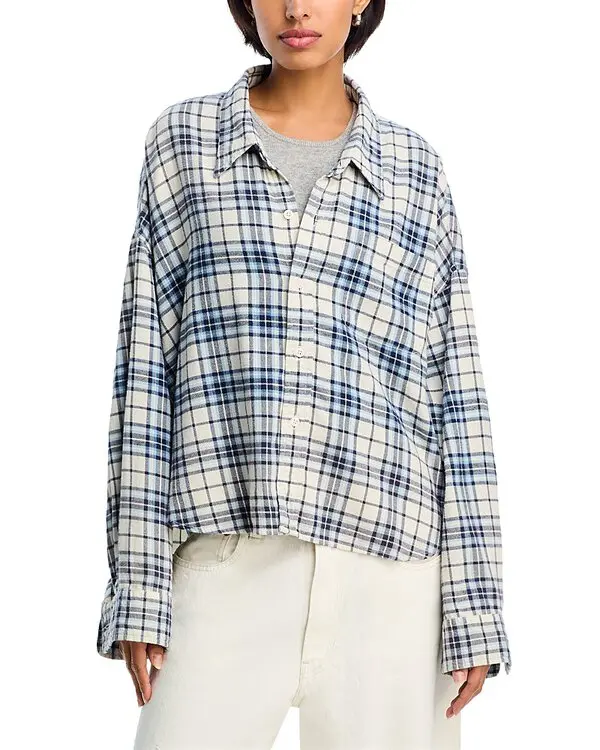 Denimist Cropped Button-front Shirt