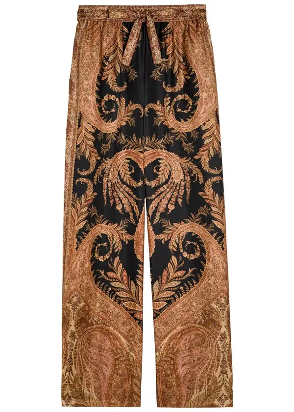Zimmermann Printed Silk Trousers - Multi Print