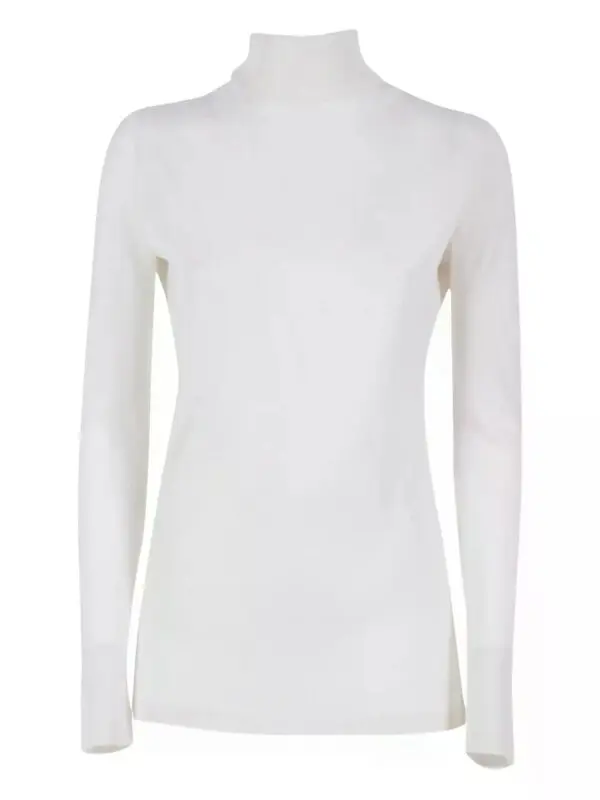 Fabiana Filippi Turtleneck Long Sleeve Sweater - White