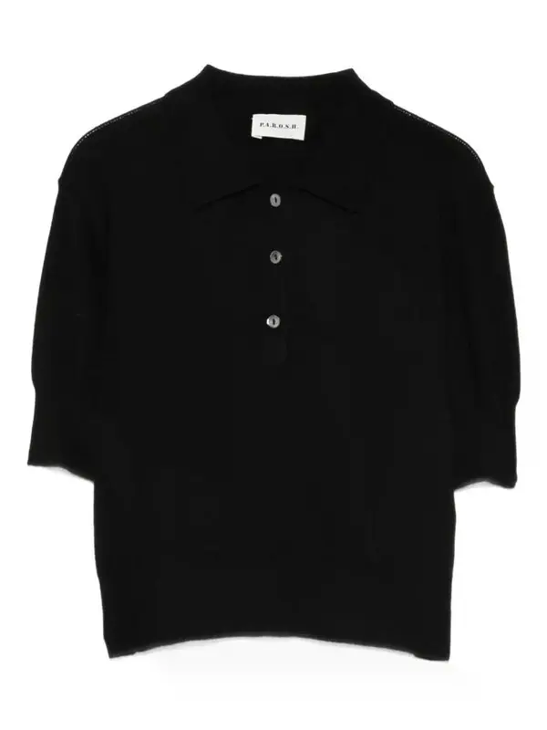 P.a.r.o.s.h Puff-sleeve Polo Top