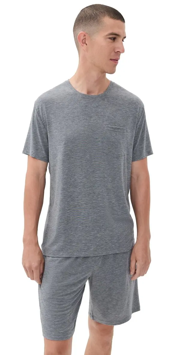 Tommy John Second Skin Sleep Pocket Tee - Medium Grey Heather
