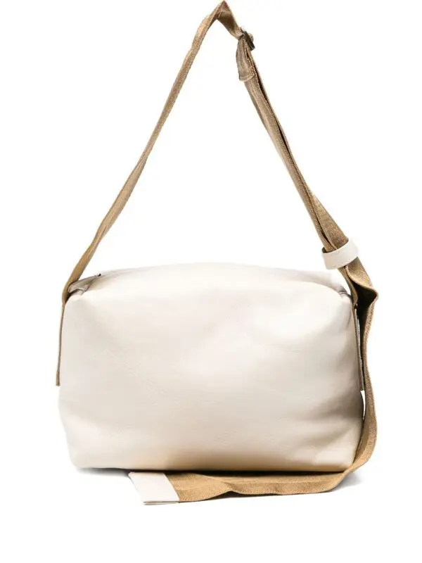 UMA WANG Calfskin Medium Shoulder Bag - Bianco E Giallo