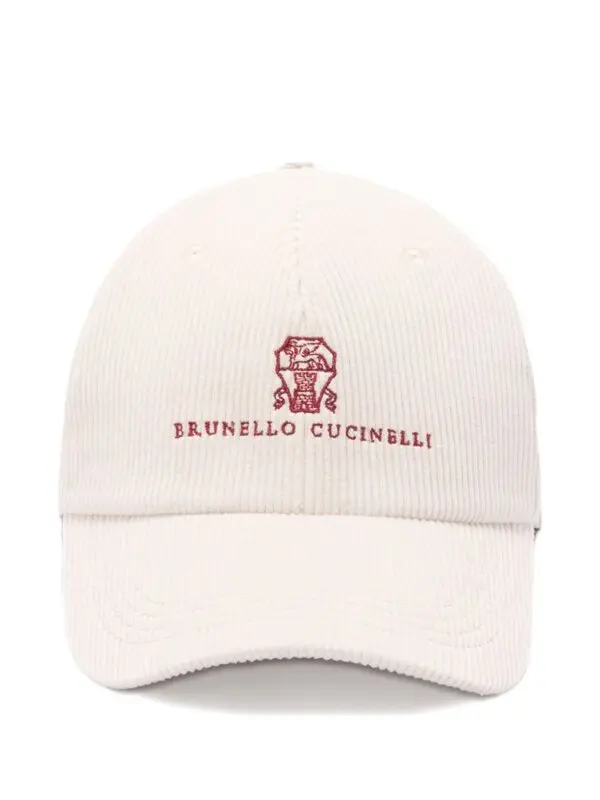 Brunello Cucinelli Logo Embroidered Baseball Cap - Beige