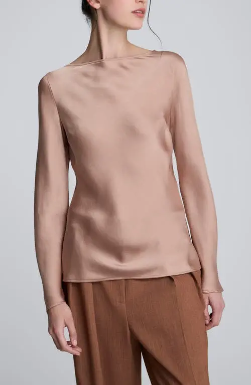 KENNETH COLE Sleeveless Cowl Back Satin Top