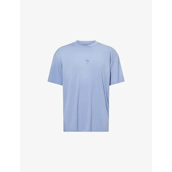 REPRESENT Logo-print Oversized Jersey T-shirt - Dusk