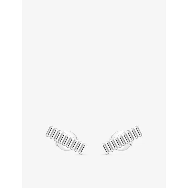 Boucheron Quatre Grosgrain 18ct White-gold Stud Earrings