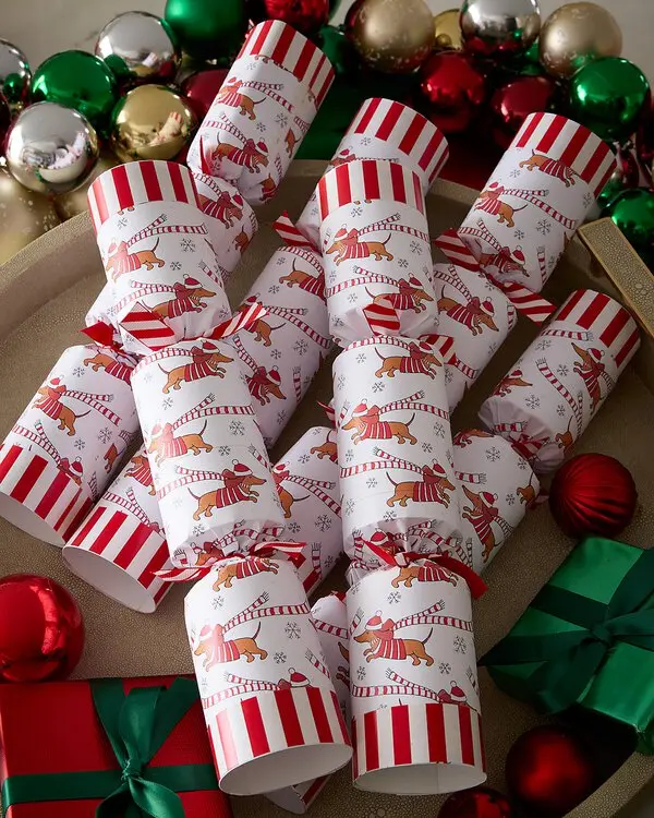 ROBIN REED Racing Sausage Dog Christmas Crackers, Set Of 6