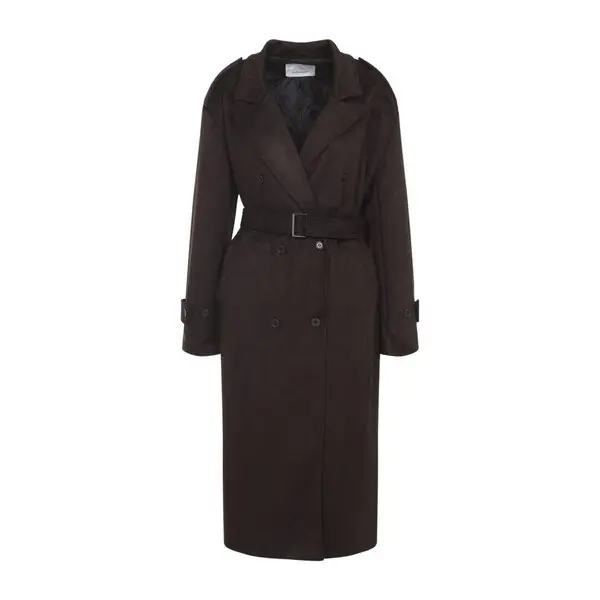 THE FRANKIE SHOP Pembroke Faux Suede Trench - Brown