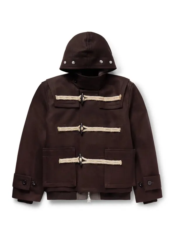 Sacai Rope-trimmed Layered Hooded Jacket