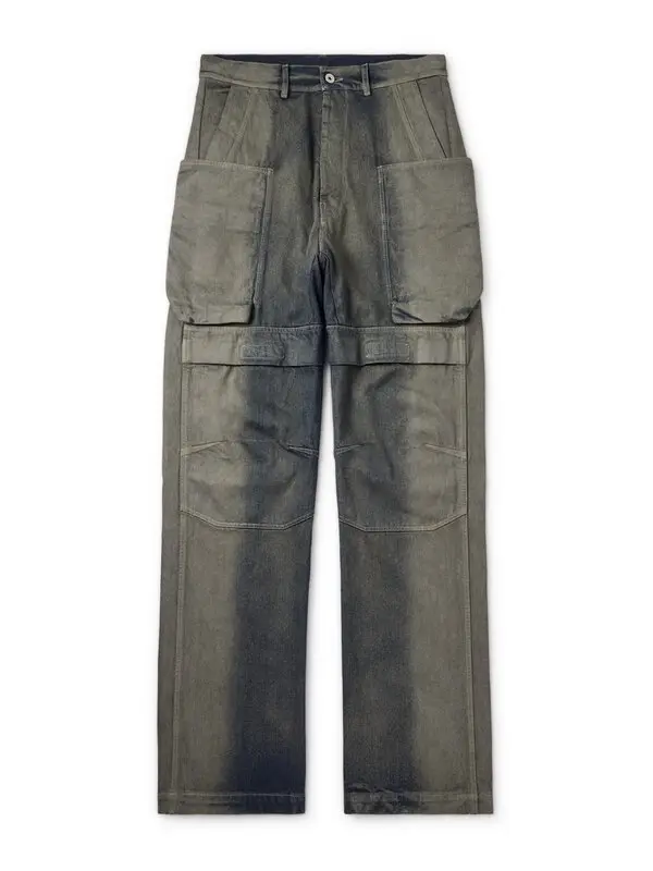 Rick Owens Stefan Wide-leg Cargo Trousers - Gray