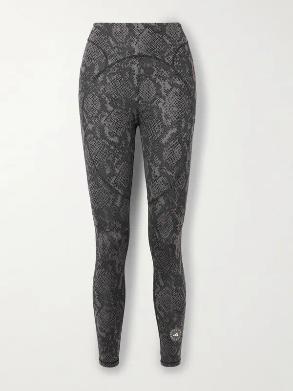 Adidas By Stella McCartney Printed Recycled Leggings - Gray