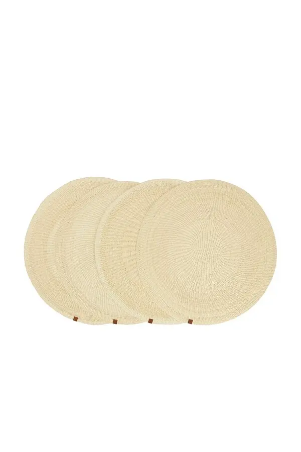 HUNTING SEASON Iraca Bicolor Placemat Set Of 4