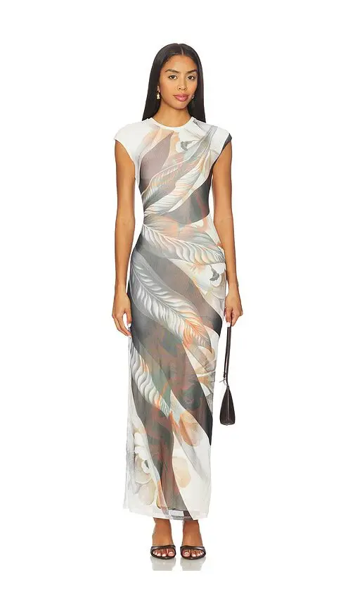 AFRM Cody Dress - Noir Leaf Lotus