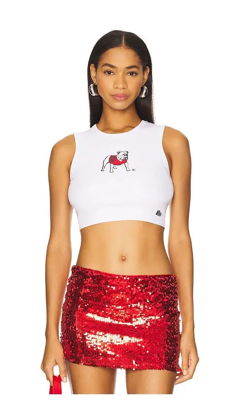 HYPE AND VICE University Of Georgia Bulldog Cut Off Tank Top