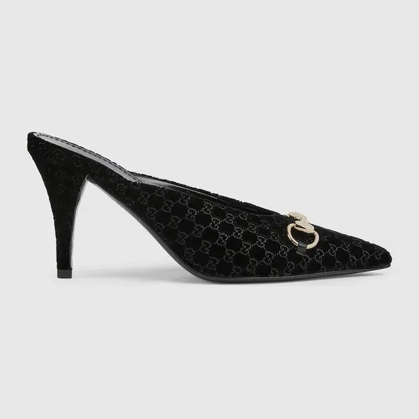 Gucci Horsebit Velvet Mule