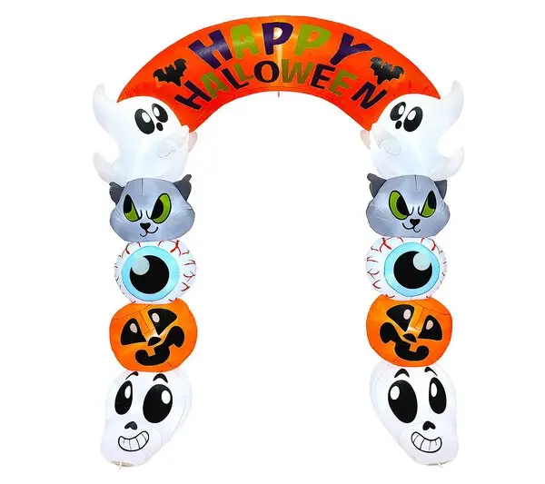 JOYFY 8ft Halloween Led Inflatable Archway Yard Decor