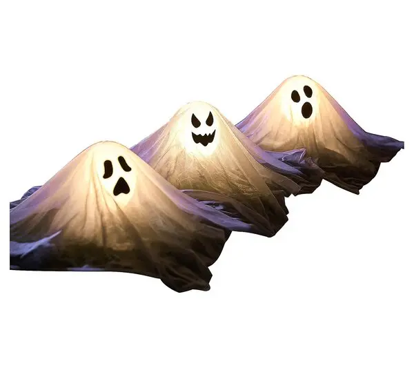 JOYFY 3-pack Light-up Ghost Yard Stakes