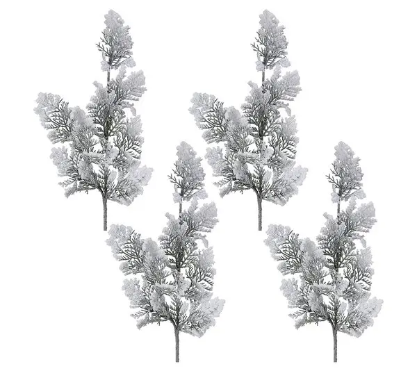 VALERIE PARR HILL 24' Snowy Acadia Cedar Spray Set Of 4 Valeri E