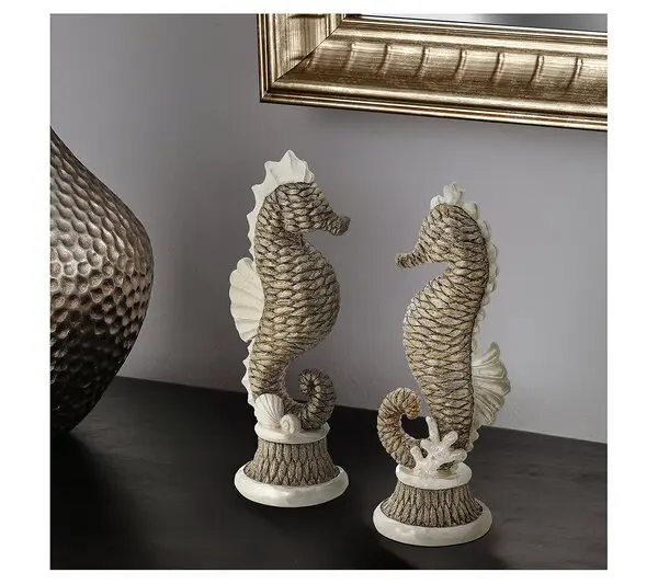 VALERIE PARR HILL 10.5' Seahorse Figurines Set Of 2 Valerie