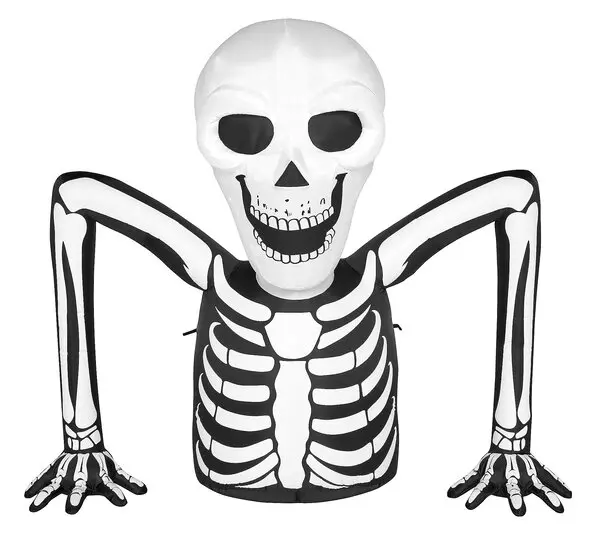 JOYFY 5.5ft Halloween Led Skeleton Blow-up Deco R