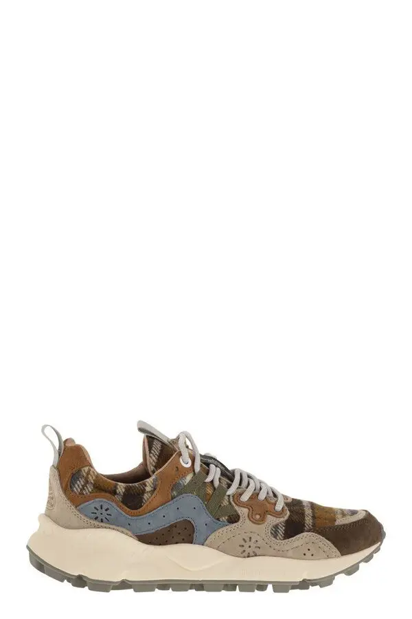FLOWER MOUNTAIN Yamano 3 Suede And Wool Sneakers - Brown