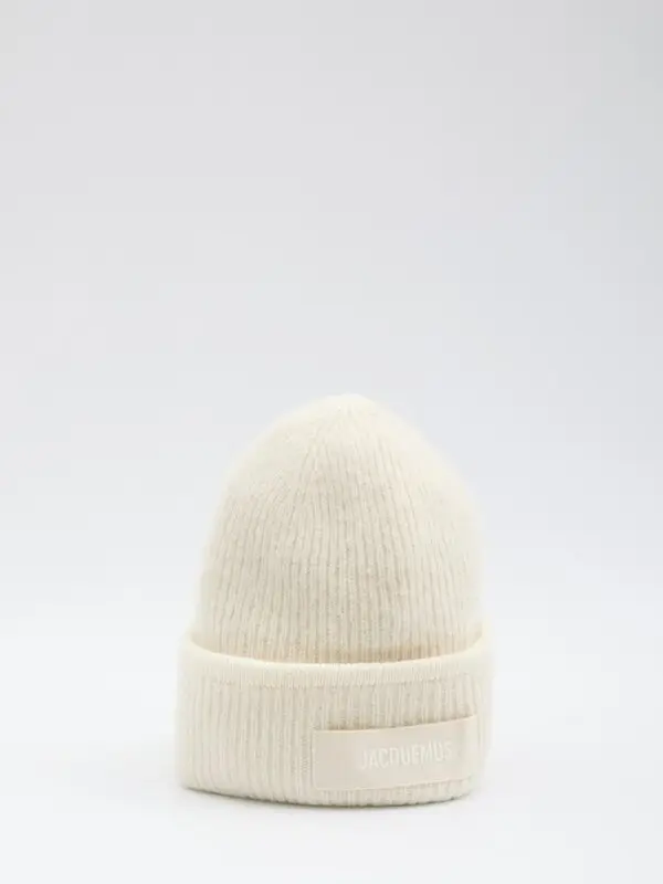 Jacquemus Gros Grain Beanie - White