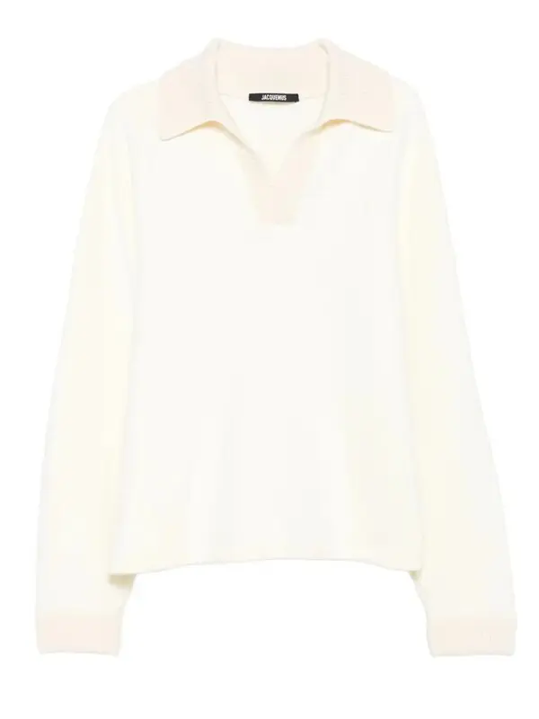 Jacquemus Ribbed Sweater With Polo Collar