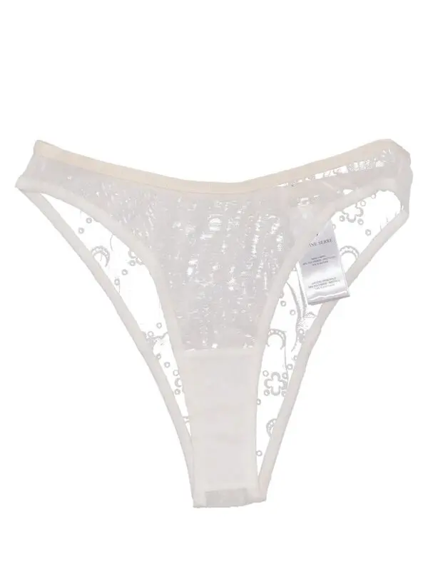 MARINE SERRE Recycled Mesh Flock High-cut Panties