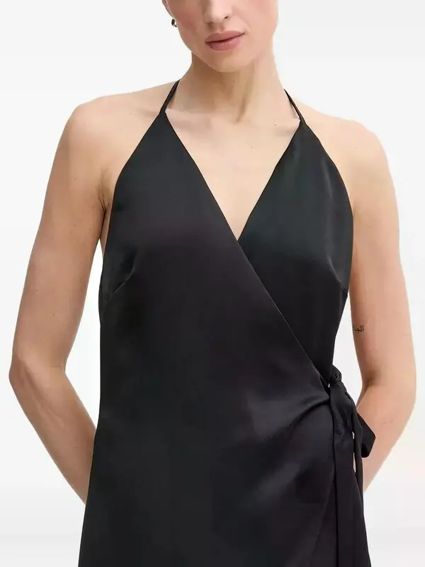 SANDRO FERRONE Halter-neck Wrap Maxi Dress