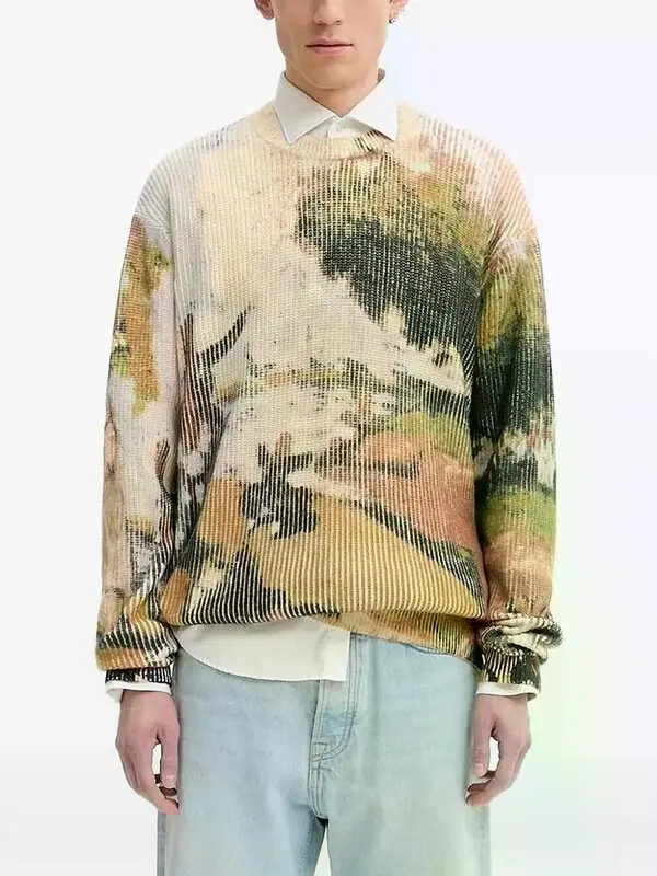 Desigual Ribbed Printed Sweater