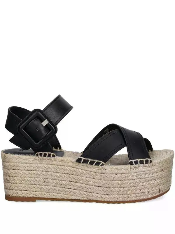Hugo Boss Cross-strap Espadrilles - Black