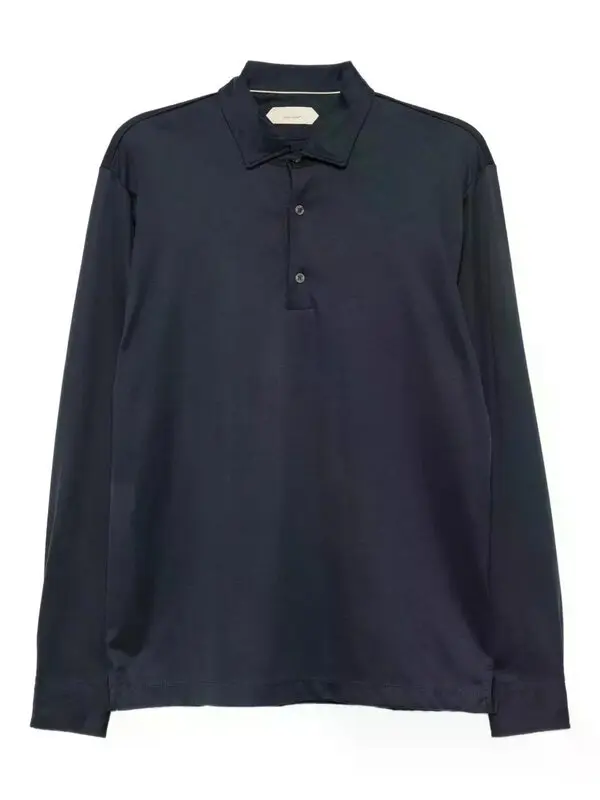 AURELIEN Interlock Polo Shirt - Blue
